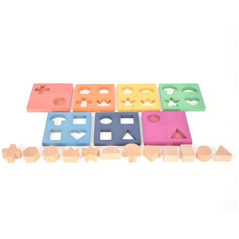 Tickit Rainbow Wooden Shape Stacker Eduspace Supplies