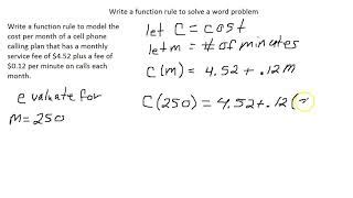 Free Writing Function Rules From Word Problems Worksheet Download Free