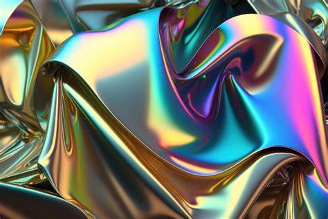 Premium Photo 3d Render Abstract Iridescent Background Design