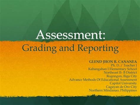 Grading System Pptpptx Educational Assessment Education
