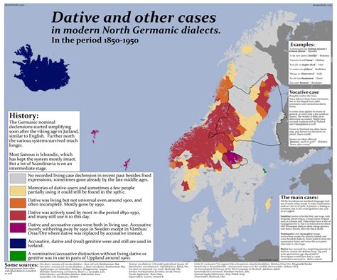 Grammatical Noun Cases In North Germanic 1850 To 1950 R Linguisticmaps