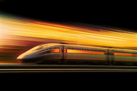 Modern High Speed Train Neural Network Ai Generated Stock Image