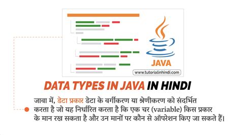 Data Types In Java In Hindi जावा के डेटा प्रकार Tutorial In Hindi