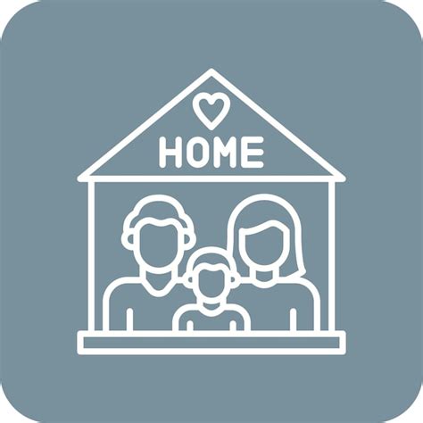 패밀리 하우스 아이콘 프리미엄 벡터
