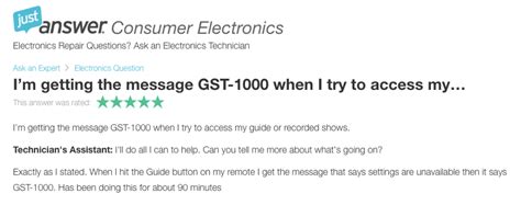 how to fix spectrum receiver cable box error code gst 1000