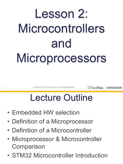 Ucsd Microcontrollers And Microprocessors Lecture Pdf Central Processing Unit Microcontroller