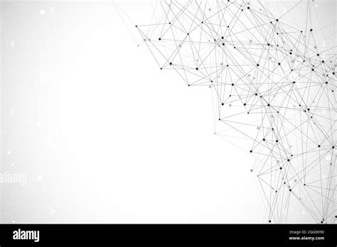 Geometric Connected Background Lines And Dots Simple Technology Abstract Graphic Background