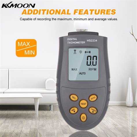 Portable High Precision Digital Tachometer With La Ser Manualautomatic Measurement Speedometer