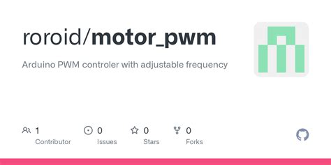 GitHub Roroid Motor Pwm Arduino PWM Controler With Adjustable Frequency