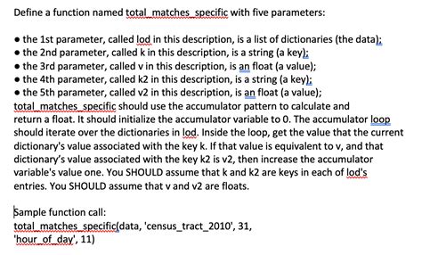 [solved] python define a function named total matches spec
