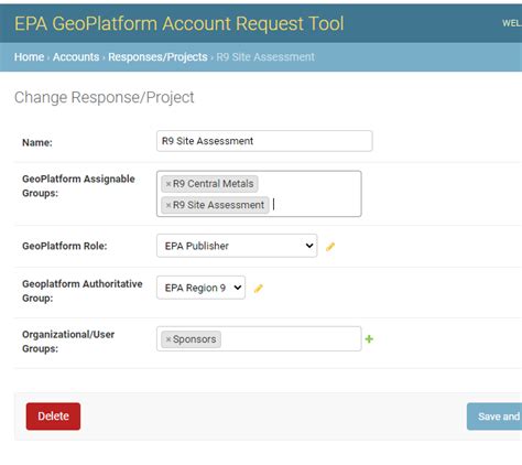 AGOL Group Drop Down Not Populating Issue USEPA GeoPlatform Request Tool GitHub