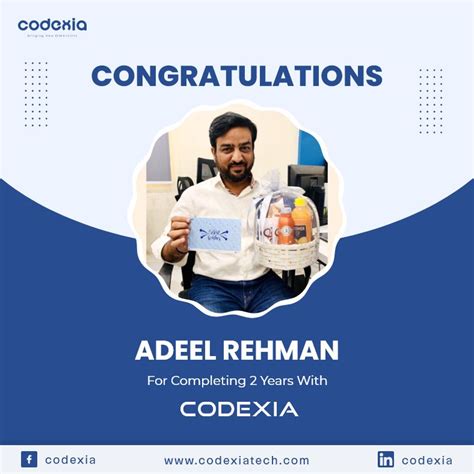 Codexia Technologies On Linkedin Congratulations Workanniversaries