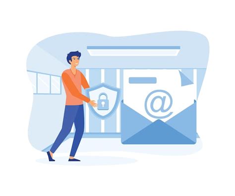 Premium Vector Email Encryption Concept Internet Data Protection Business Asset Security System