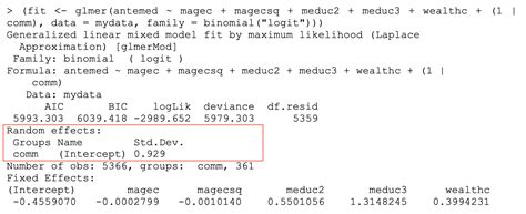 logistic reduced random effect variance by adding more covariates