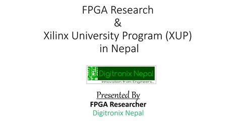 Pdf Fpga Research And Development In Nepal Initiative By Digitronix Nepal Dokumentips