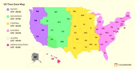 State Time Zone Chart