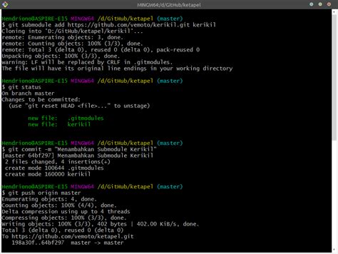 Menggunakan Submodule Git Henduino Library