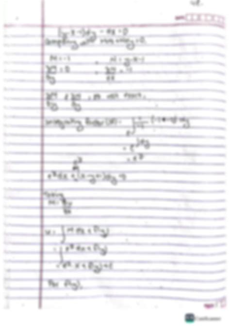 Solution Mathematical Modeling Of Linear First Order Differential