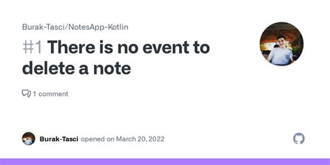 There Is No Event To Delete A Note Issue Burak Tasci NotesApp Kotlin GitHub
