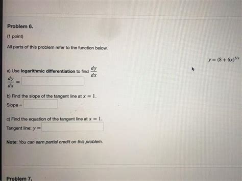 solved problem 6 1 point all parts of this problem refer