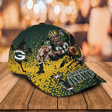 Nfl Green Bay Packers Mascot Aop Cap Robinplacefabrics