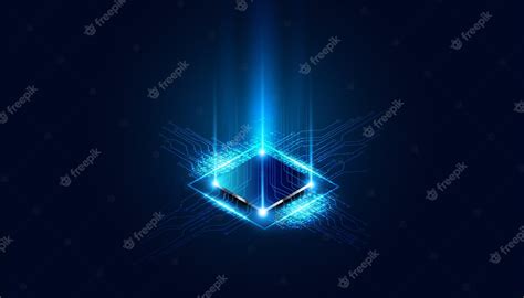 추상 회로 기판 전자 개념 반도체 회로 연결 현대 시스템 Ai 시스템 인공 지능 메커니즘 프리미엄 벡터