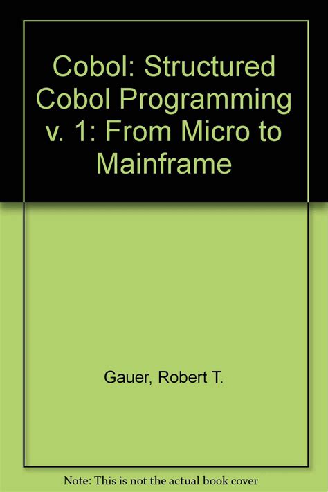 structured cobol programming v 1 cobol from micro to mainframe