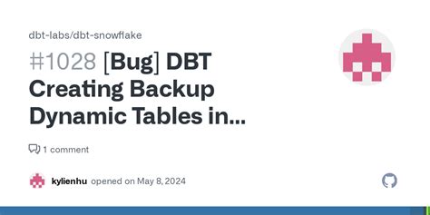 [bug] dbt creating backup dynamic tables in snowflake · issue 1028