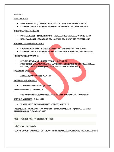 Sec C Formula Sheet Pdf