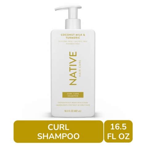 Native Curl Care Shampoo Coconut Milk And Turmeric Sulfate Free For Women And Men 16 5 Oz 16