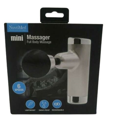 Nuvomed Handheld Mini Massager Full Body Massage 6 Speeds