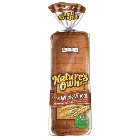 Natures Own 100 Whole Wheat Whole Wheat Bread 20 Oz Loaf Shelf