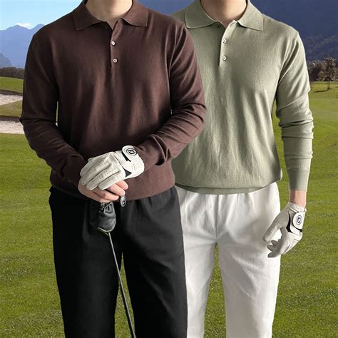핫딜 클라임미 남성 골프 캐시비스코스 니트 남자 봄 가을 골프웨어 라운딩 긴팔 골프복 카라 티셔츠 딜팡 골프용품 전문쇼핑몰