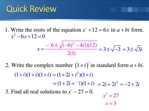 PPT De Moivres Theorem And N Th Roots PowerPoint Presentation Free Download ID