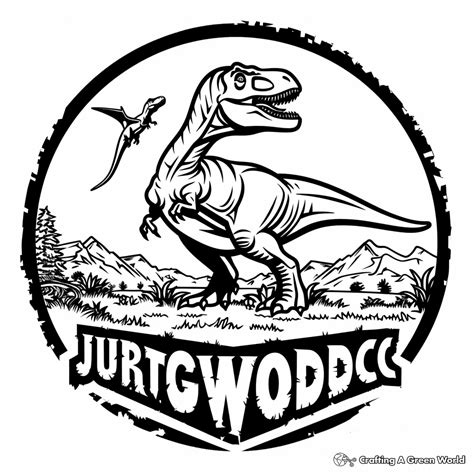 Jurassic Park Logo Coloring Pages Free And Printable