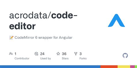 Github Acrodatacode Editor 📝 Codemirror 6 Wrapper For Angular