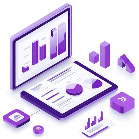A Purple Tablet With A Diagram Of A Chart That Saysgraphon It Premium