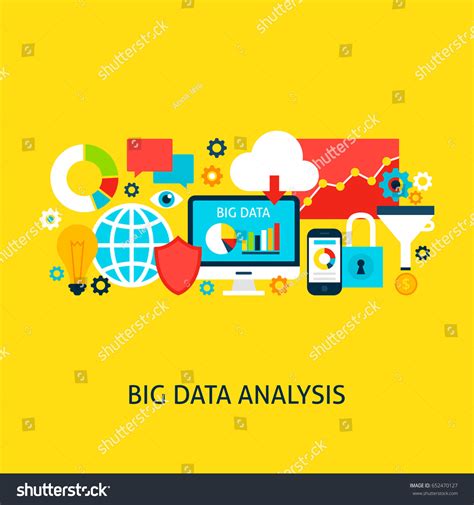 Big Data Analysis Concept Poster Design Stock Vector Royalty Free