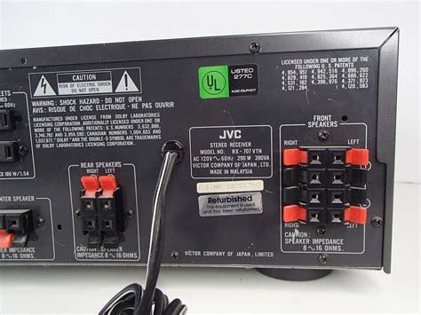 Jvc Rx 707v Digital Surround Sound System Receiver 5847