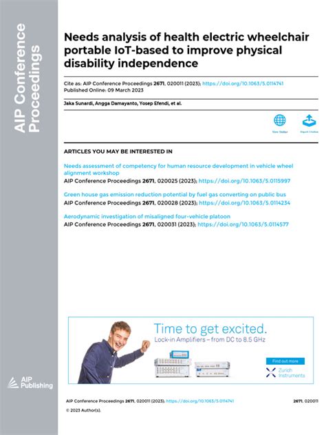 Needs Analysis Of Health Electric Wheelchair Portable Iot Based To Improve Physical Disability