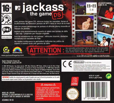 Jackass The Game Cover Or Packaging Material Mobygames