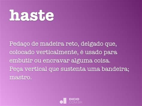 Haste Dicio Dicionário Online De Português