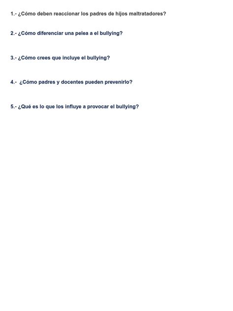 ¿cómo Deben Reaccionar Los Padres De Hijos Maltratadores Pdf Pdf