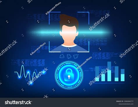 Facial Scanning Technology Access Important Information Stock Vector Royalty Free
