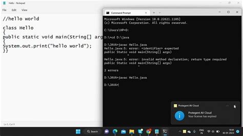 Hello World Printing In Java Youtube