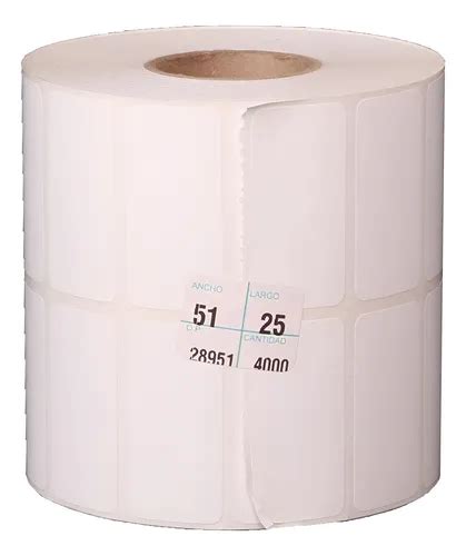 20 Millares De Etiqueta Tt 51mm X 25mm 2 Al Paso Blanco Meses Sin Interés