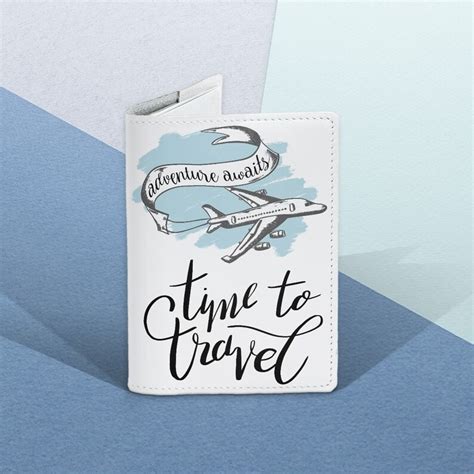 Adventure Awaits Passport Cover Leather Passport Cover Travel Etsy