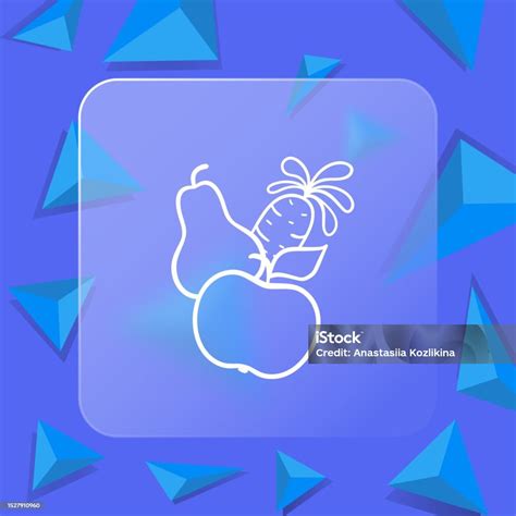 과일 라인 아이콘입니다 사과 배 건강 식품 다이어트 과당 시럽 유리 형태 스타일 벡터 선 아이콘 건강한 식생활에 대한 스톡 벡터 아트 및 기타 이미지 Istock