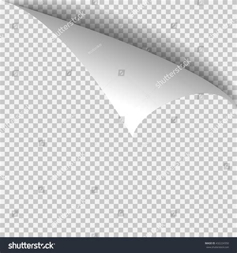 Curl Corner Paper Template Transparent Grid Stock Vector Royalty Free 432224350 Shutterstock
