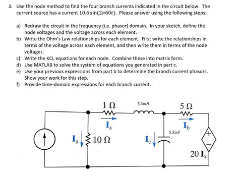 solved use the node method to find the four branch currents